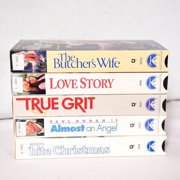 Media | 5 Vhs Movies Butchers Wife Love Story True Grit Almost Angel ...